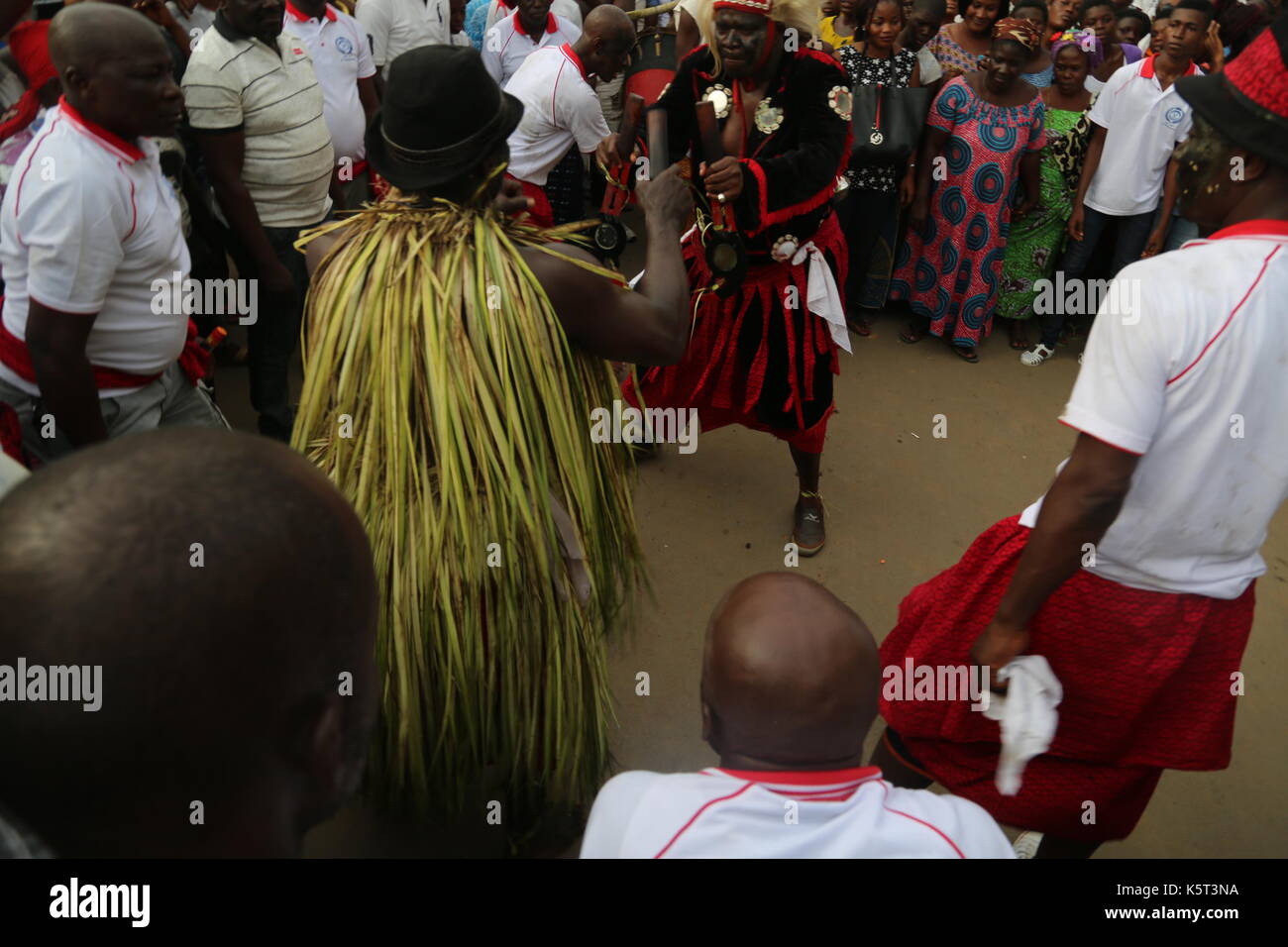 Traditional event in Ebrie village in Africa Stock Photo - Alamy