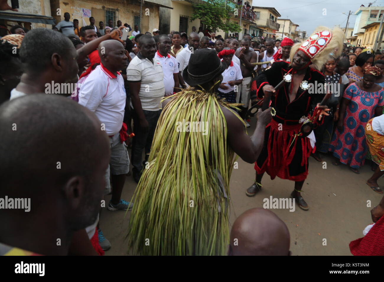 Traditional event in Ebrie village in Africa Stock Photo - Alamy