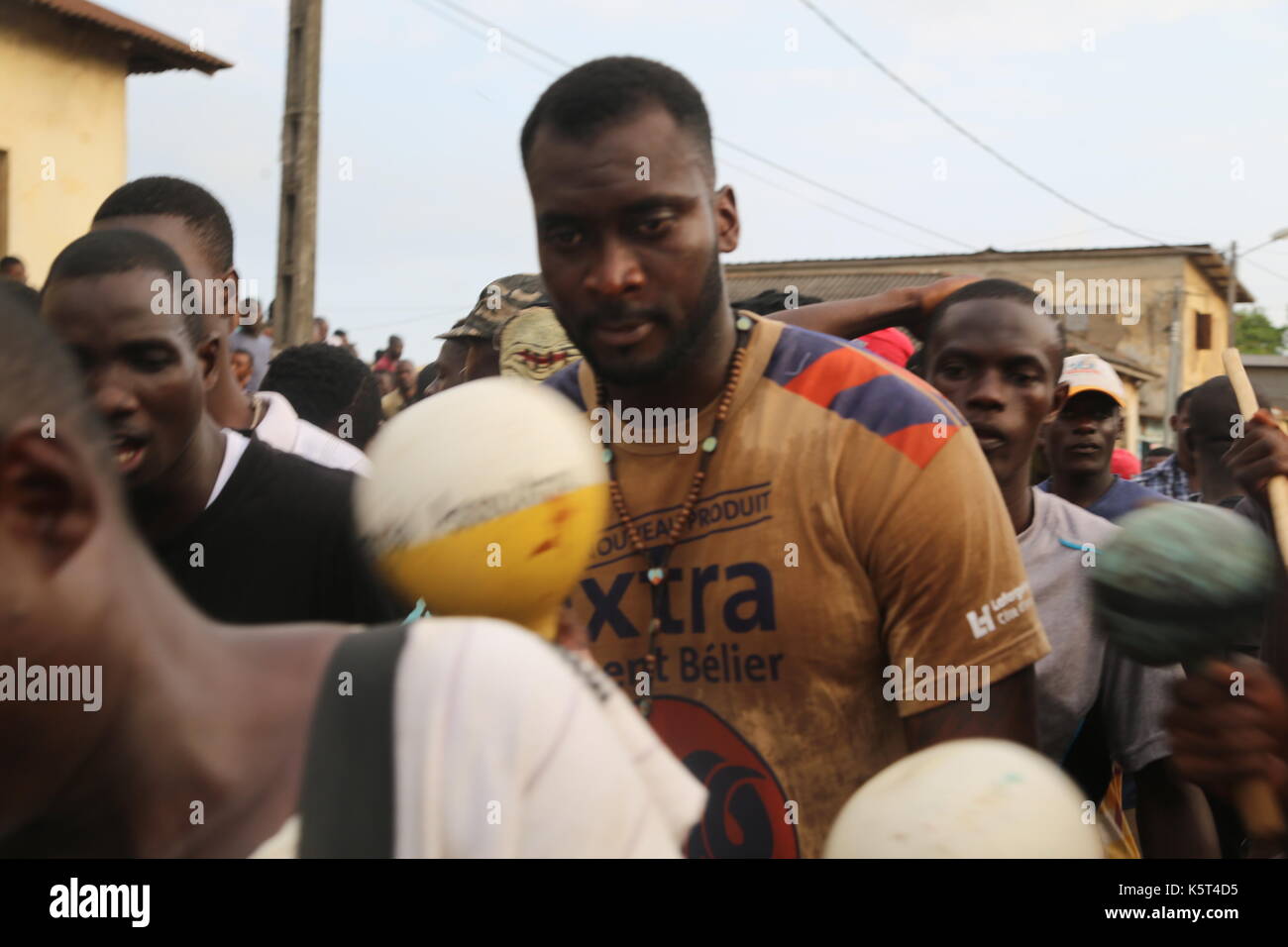 Traditional event in Ebrie village in Africa Stock Photo - Alamy