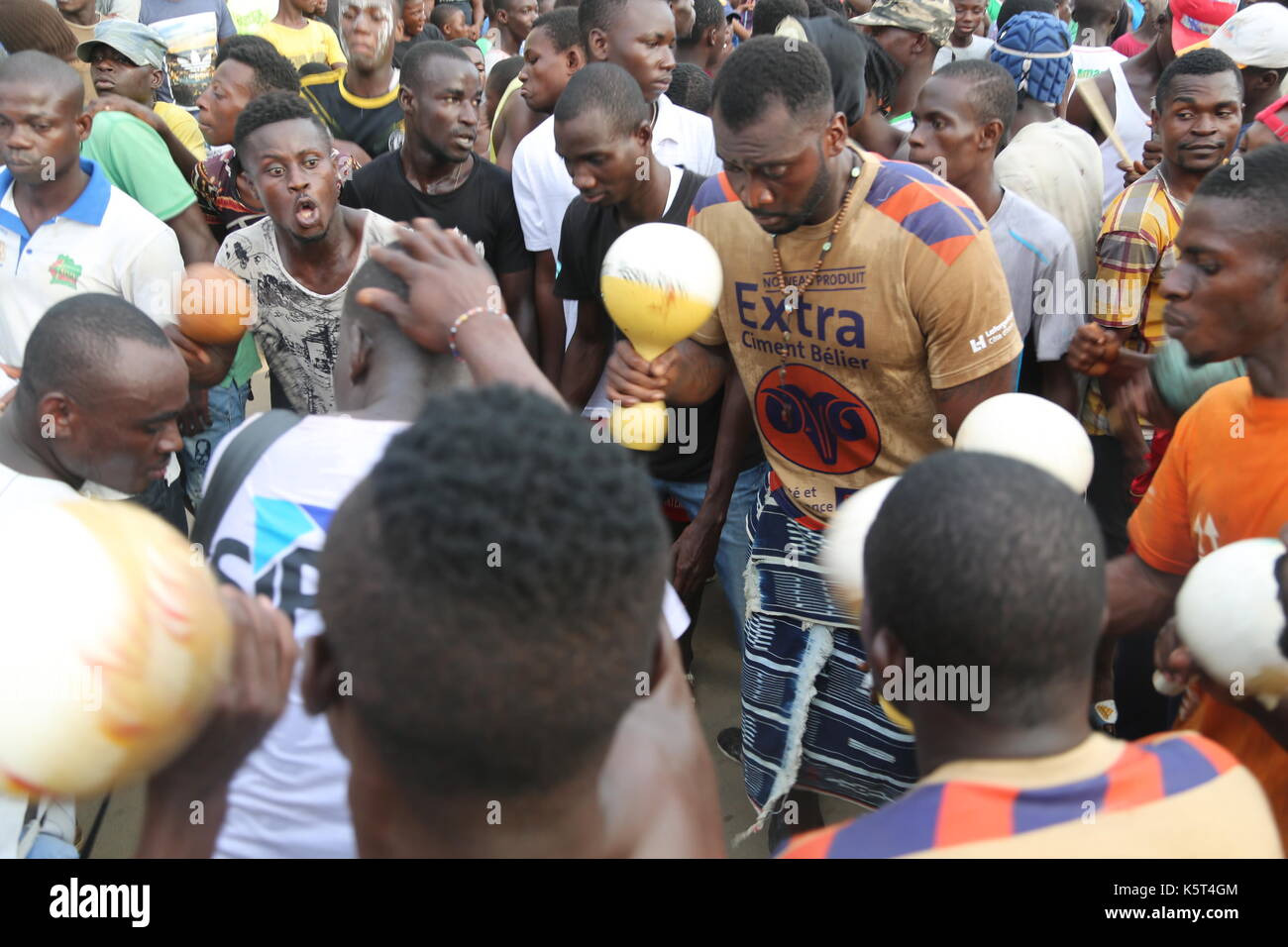 Traditional event in Ebrie village in Africa Stock Photo - Alamy