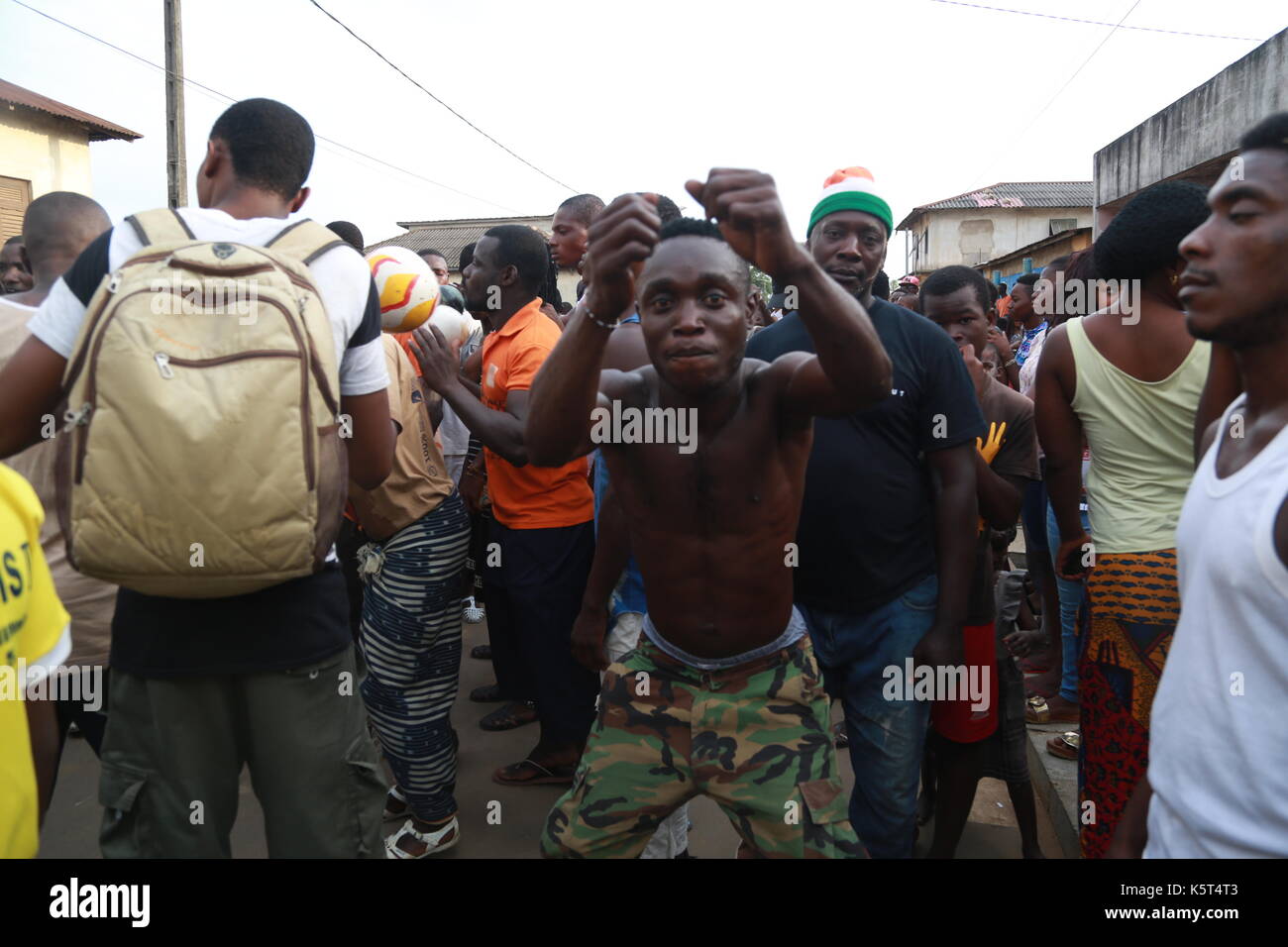 Traditional event in Ebrie village in Africa Stock Photo - Alamy