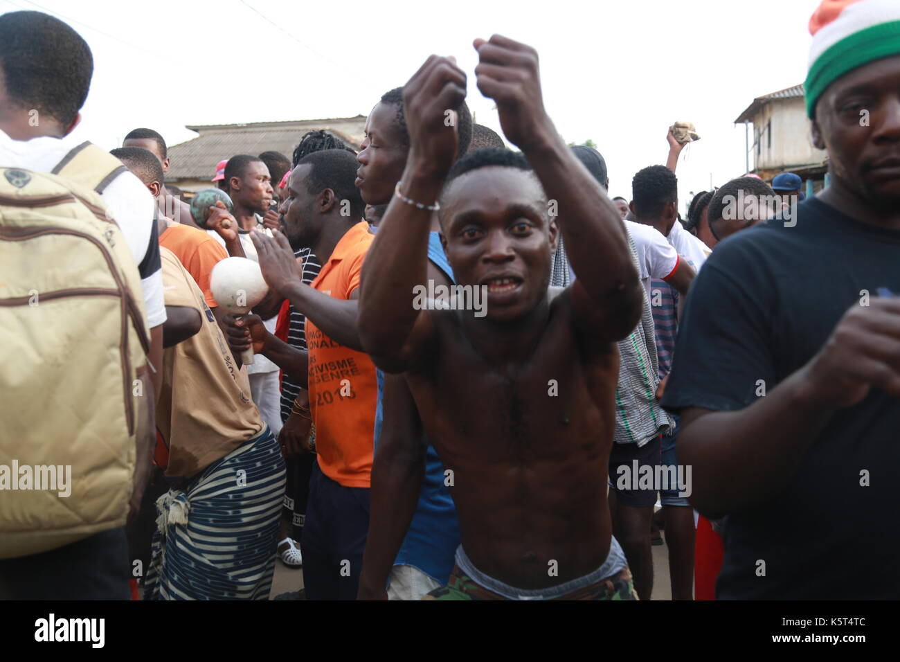 Traditional event in Ebrie village in Africa Stock Photo - Alamy