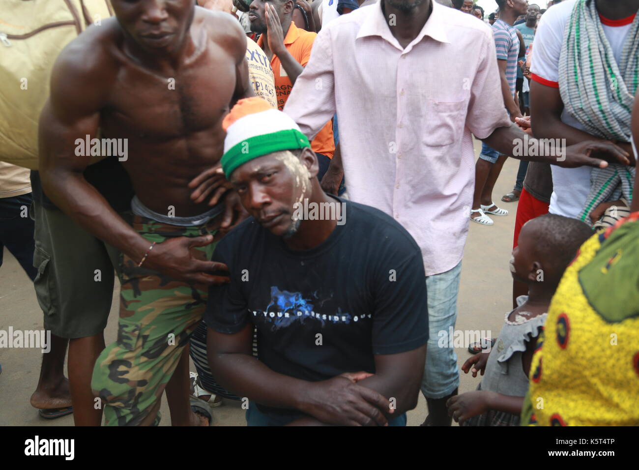 Traditional event in Ebrie village in Africa Stock Photo - Alamy