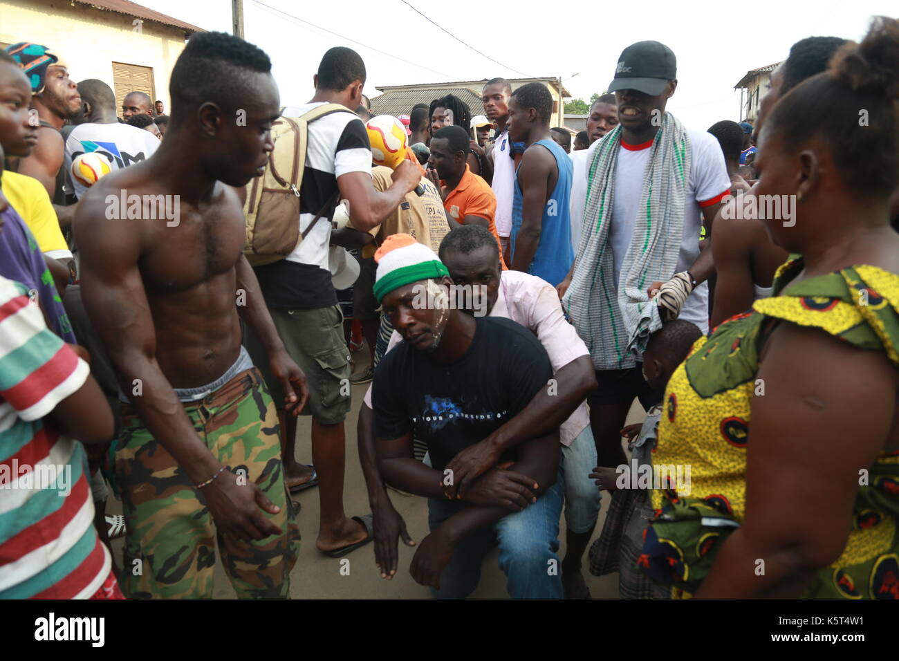 Traditional event in Ebrie village in Africa Stock Photo - Alamy
