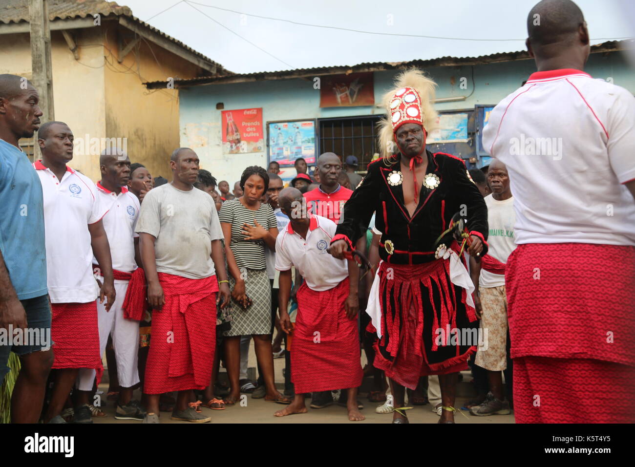 Traditional event in Ebrie village in Africa Stock Photo - Alamy