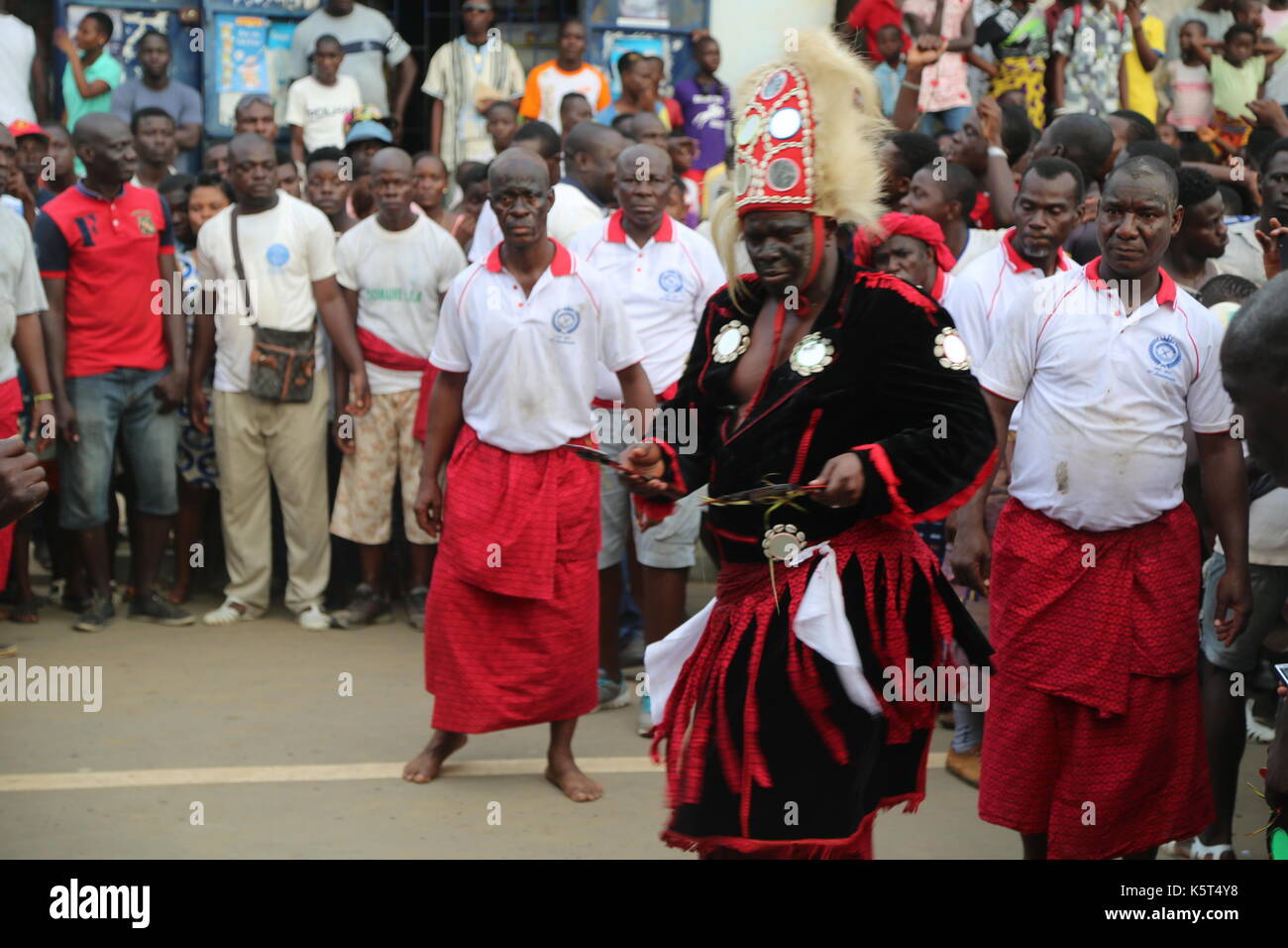 Traditional event in Ebrie village in Africa Stock Photo - Alamy