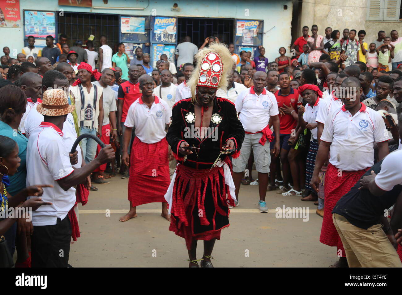 Traditional event in Ebrie village in Africa Stock Photo - Alamy