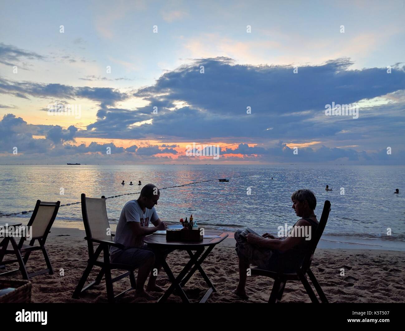 phu quoc island beach sunset, vietnam Stock Photo - Alamy