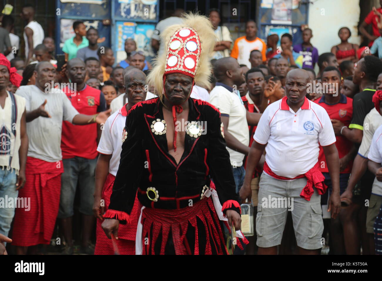 Traditional event in Ebrie village in Africa Stock Photo - Alamy