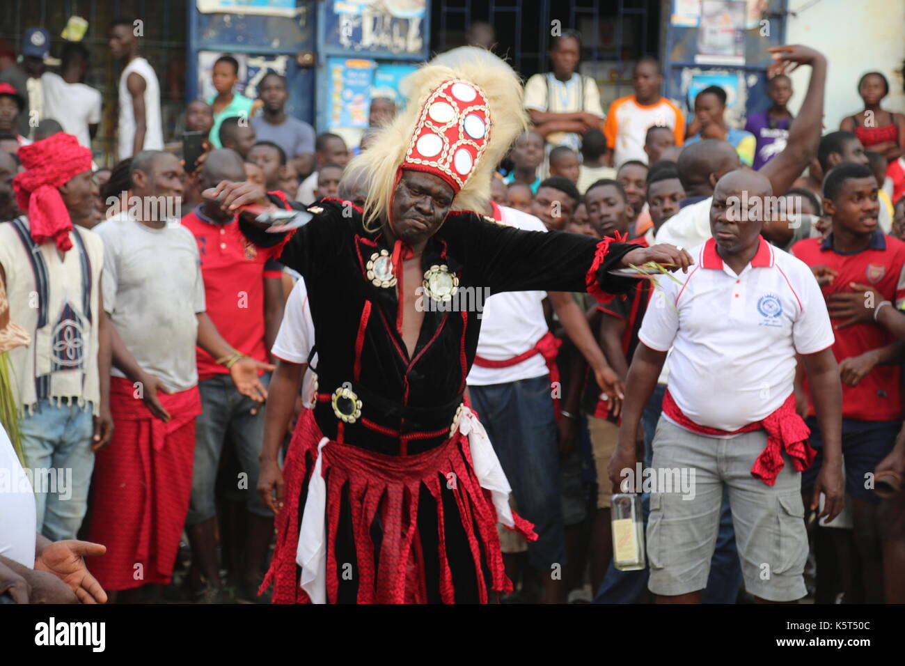 Traditional event in Ebrie village in Africa Stock Photo - Alamy
