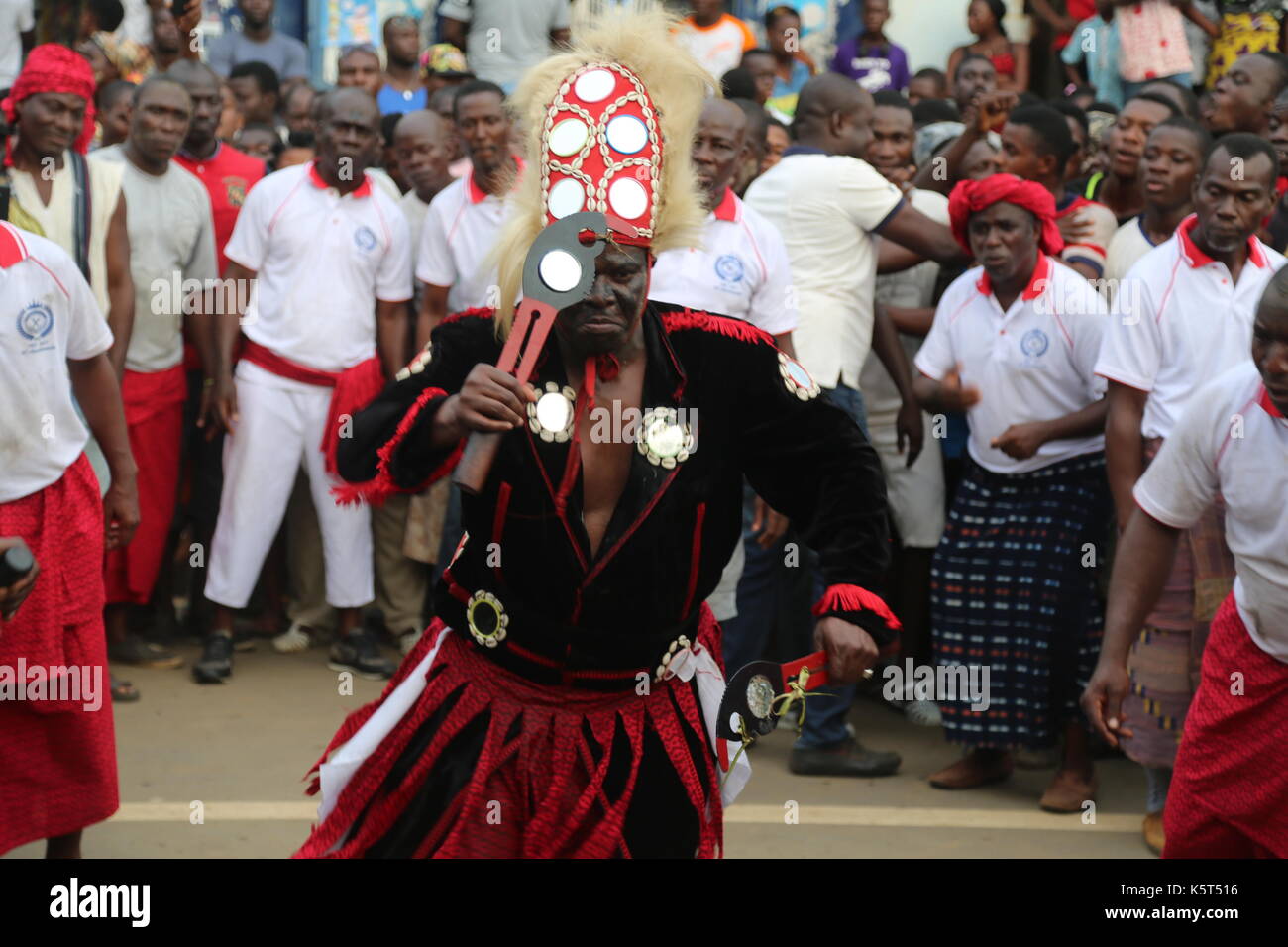 Traditional event in Ebrie village in Africa Stock Photo - Alamy