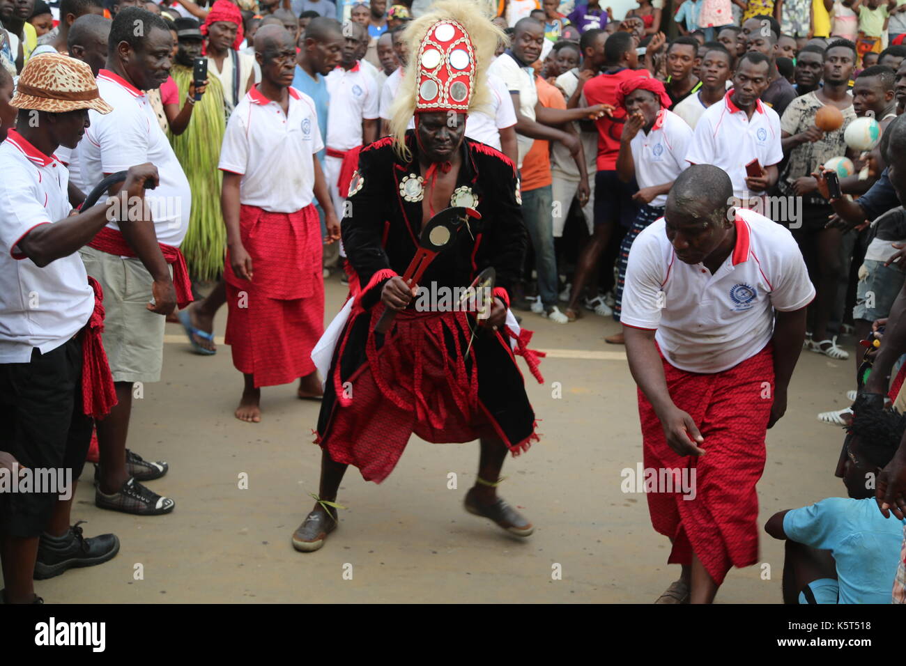 Traditional event in Ebrie village in Africa Stock Photo - Alamy