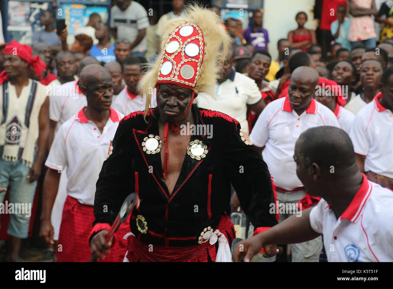 Traditional event in Ebrie village in Africa Stock Photo - Alamy