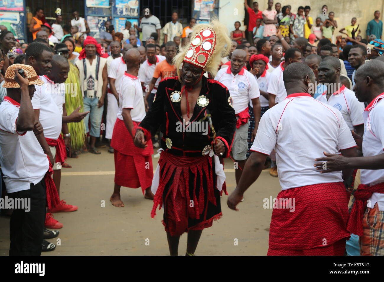 Traditional event in Ebrie village in Africa Stock Photo - Alamy