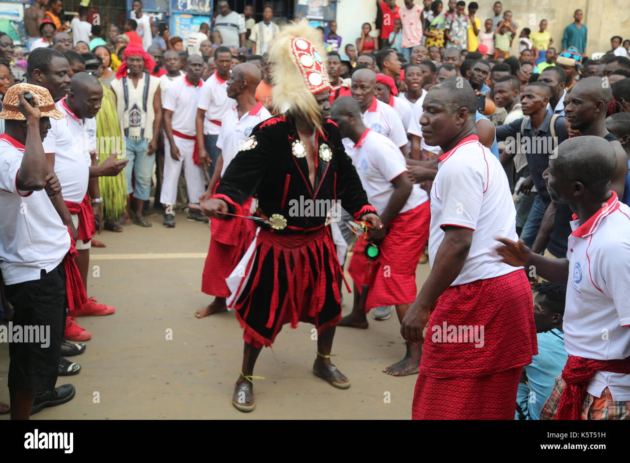 Traditional event in Ebrie village in Africa Stock Photo - Alamy