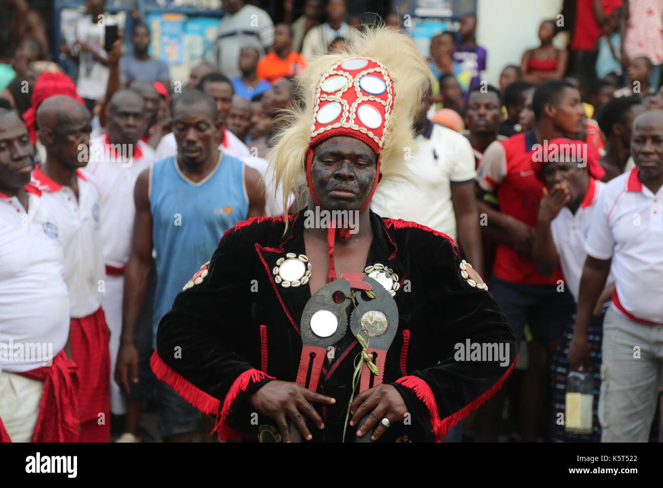 Traditional event in Ebrie village in Africa Stock Photo - Alamy
