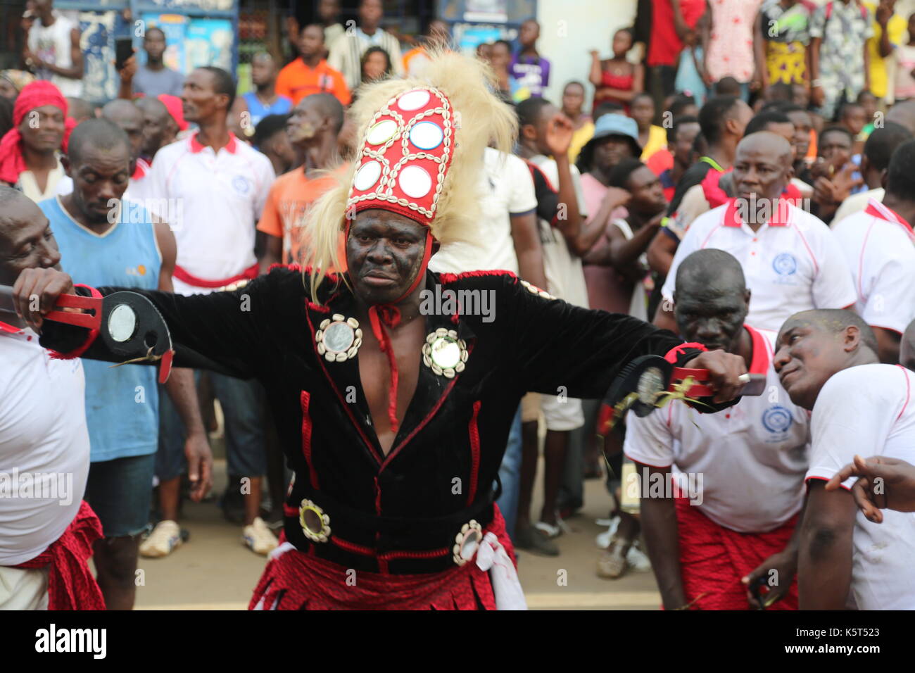 Traditional event in Ebrie village in Africa Stock Photo - Alamy