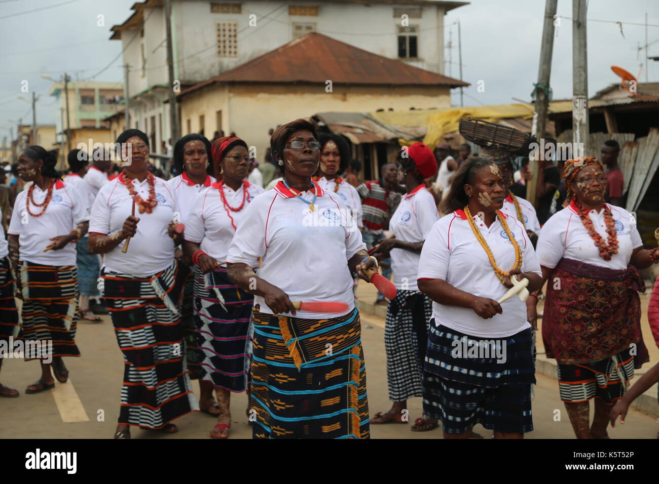 Traditional event in Ebrie village in Africa Stock Photo - Alamy