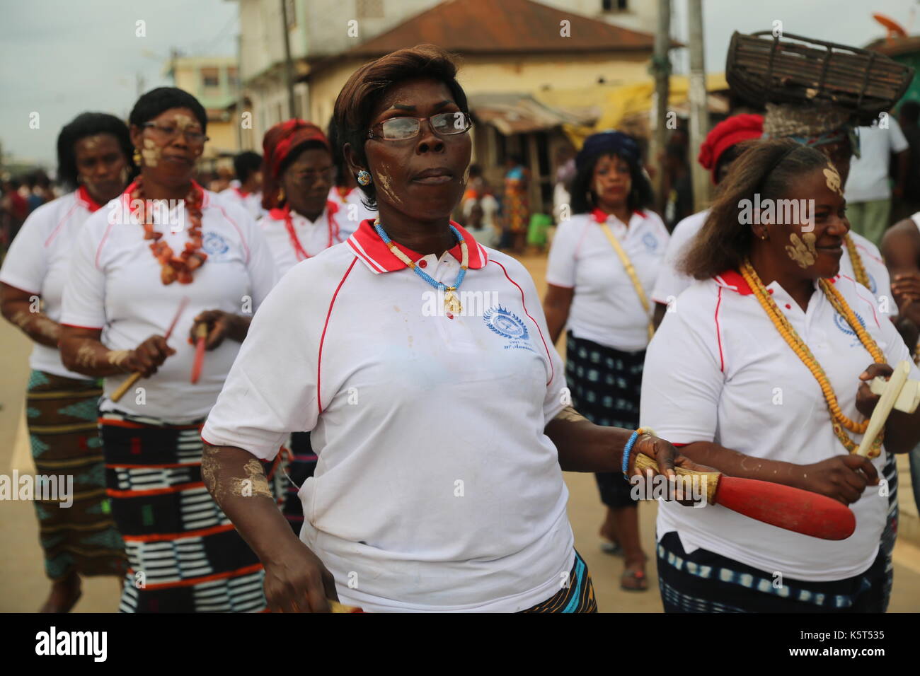 Traditional event in Ebrie village in Africa Stock Photo - Alamy