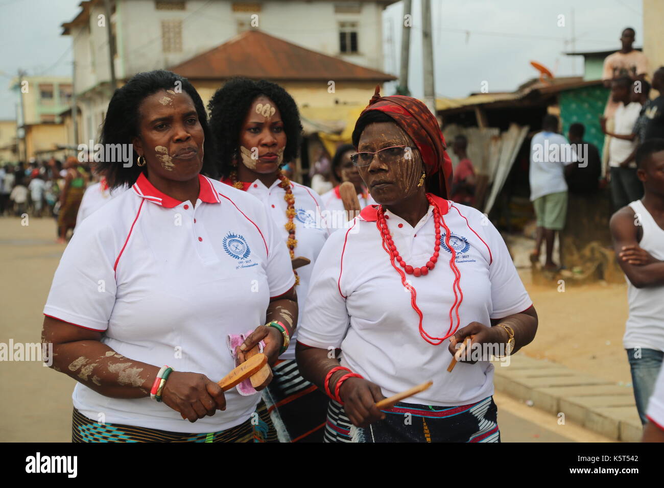 Traditional event in Ebrie village in Africa Stock Photo - Alamy