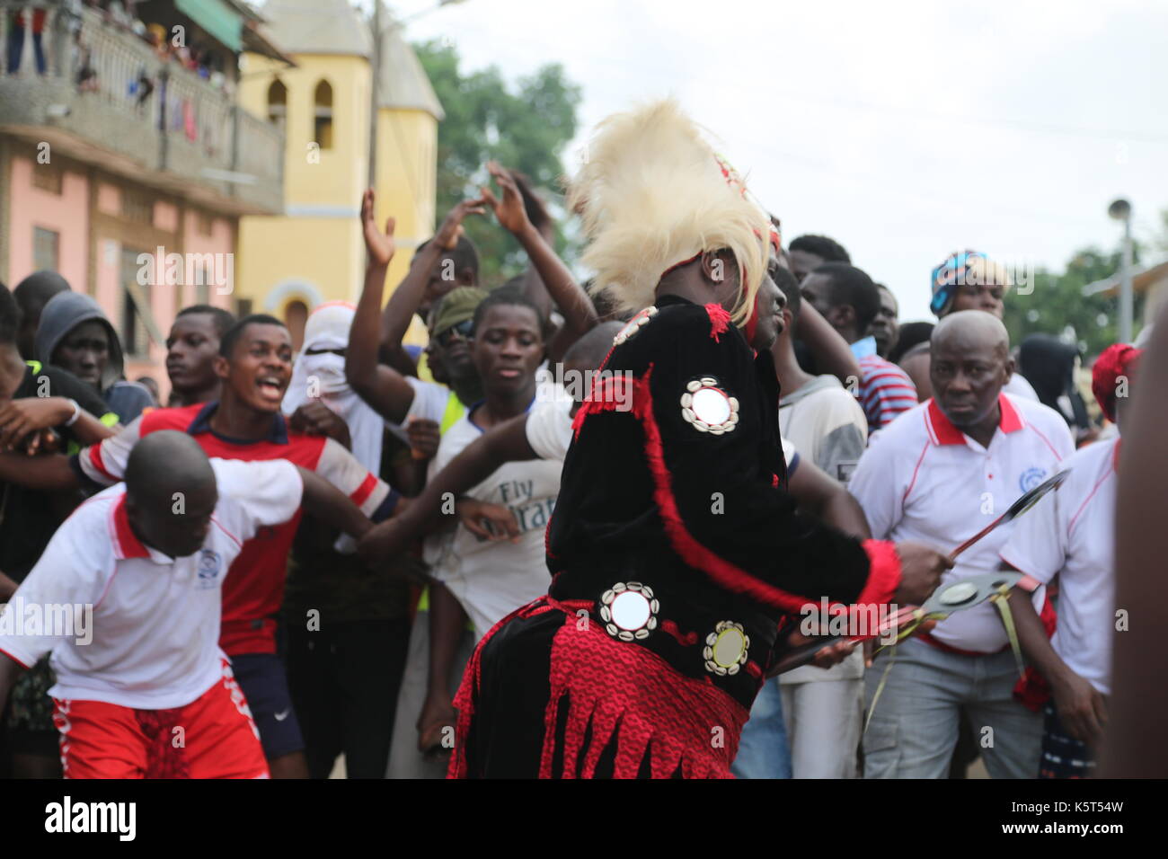 Traditional event in Ebrie village in Africa Stock Photo - Alamy