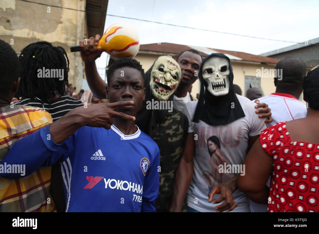 Traditional event in Ebrie village in Africa Stock Photo - Alamy