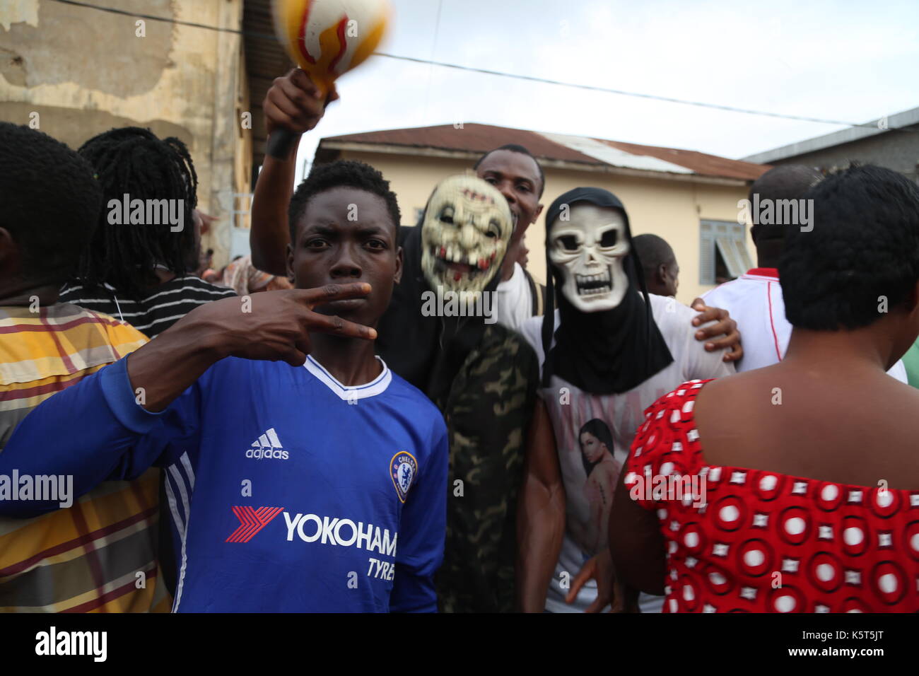 Traditional event in Ebrie village in Africa Stock Photo - Alamy
