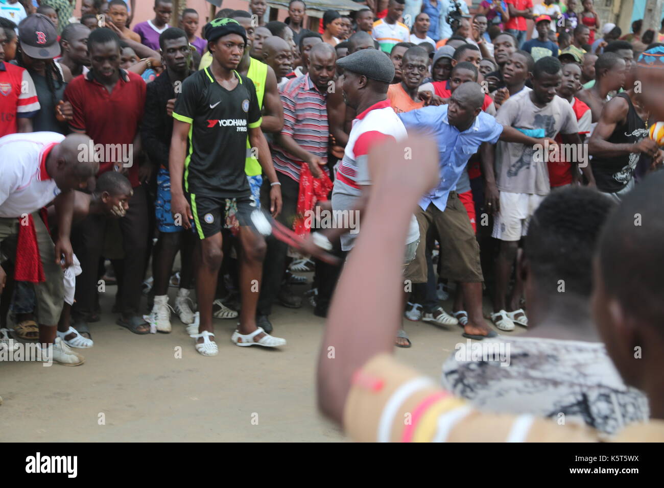 Traditional event in Ebrie village in Africa Stock Photo - Alamy