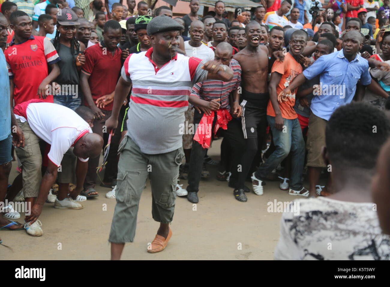 Traditional event in Ebrie village in Africa Stock Photo - Alamy