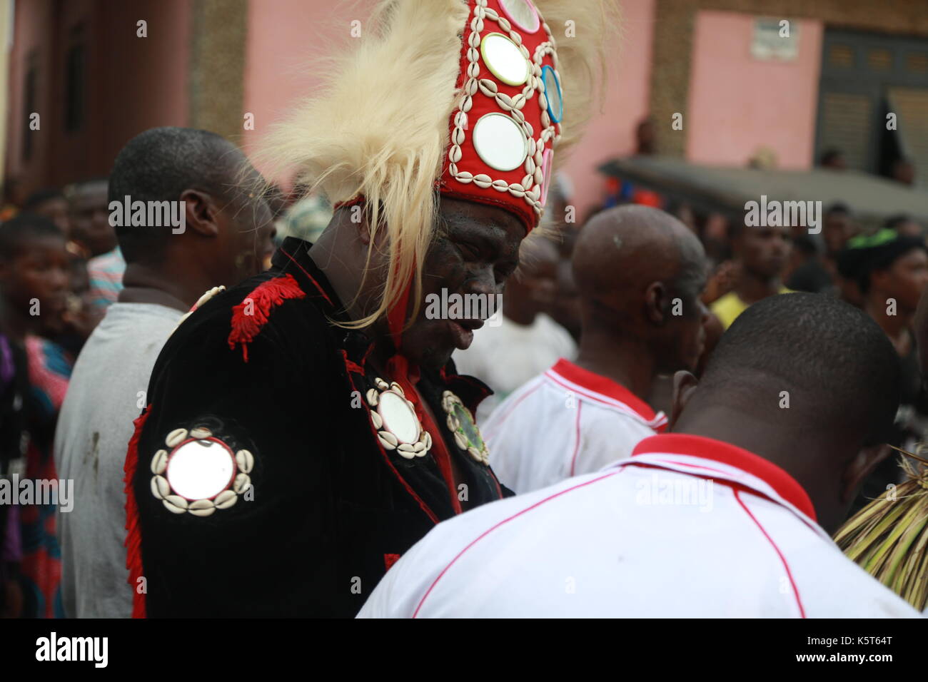 Traditional event in Ebrie village in Africa Stock Photo - Alamy