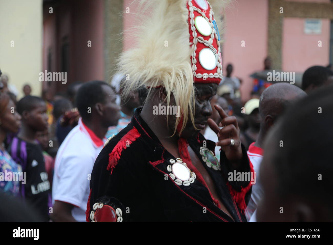 Traditional event in Ebrie village in Africa Stock Photo - Alamy