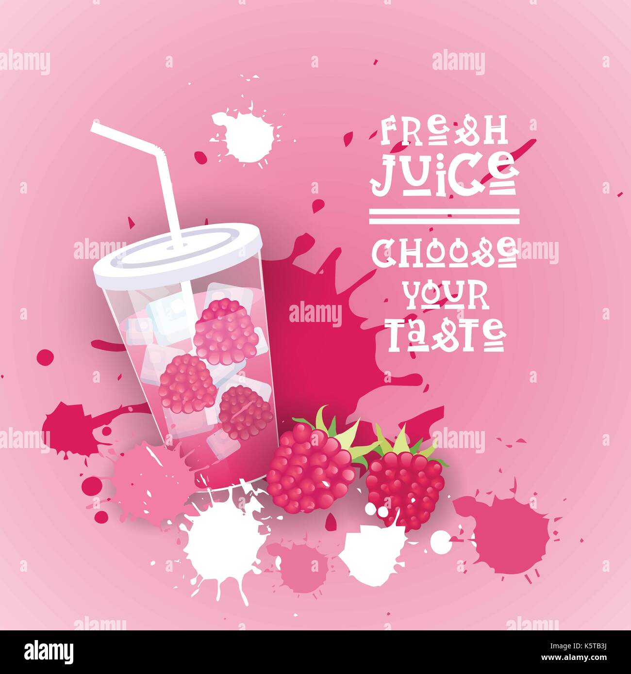Fresh Juice Logo Healthy Vitamin Drink Bar Colorful Banner Stock Vector ...