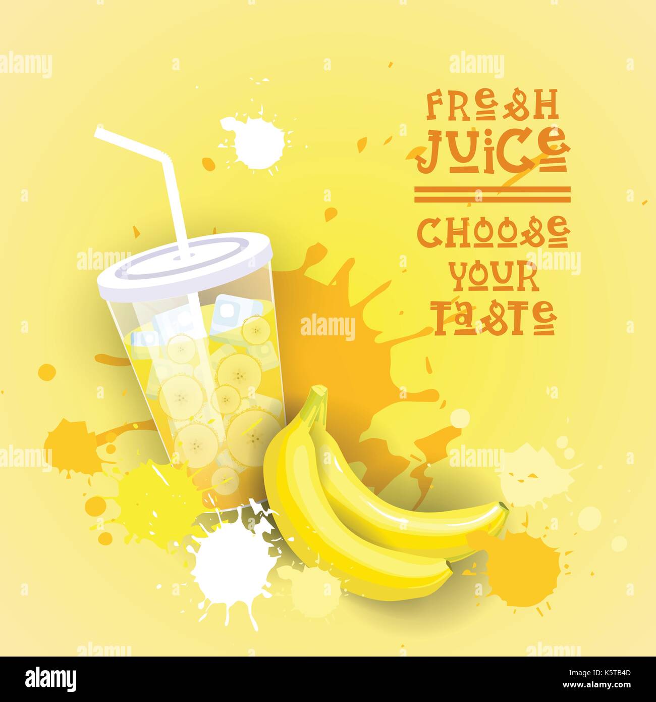 Fresh Juice Logo Healthy Vitamin Drink Bar Colorful Banner Stock Vector ...