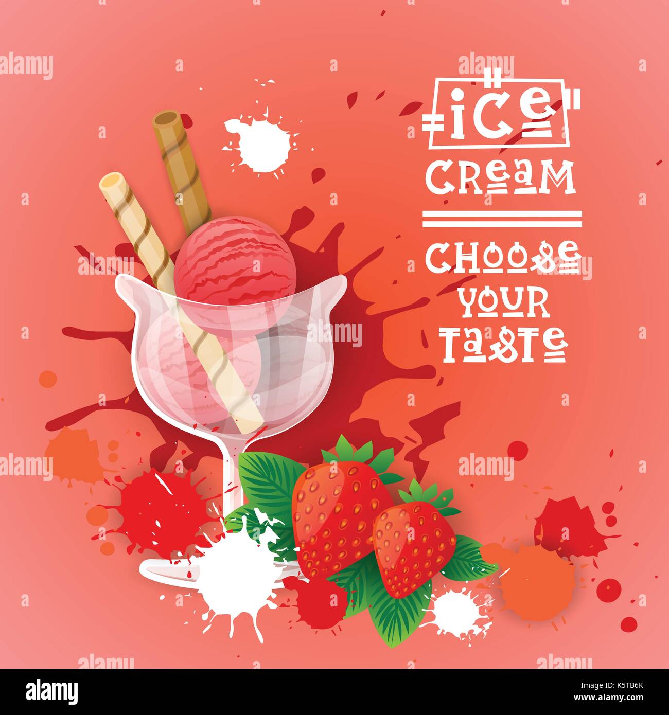 Eat ice cream Stock Vector Images - Alamy