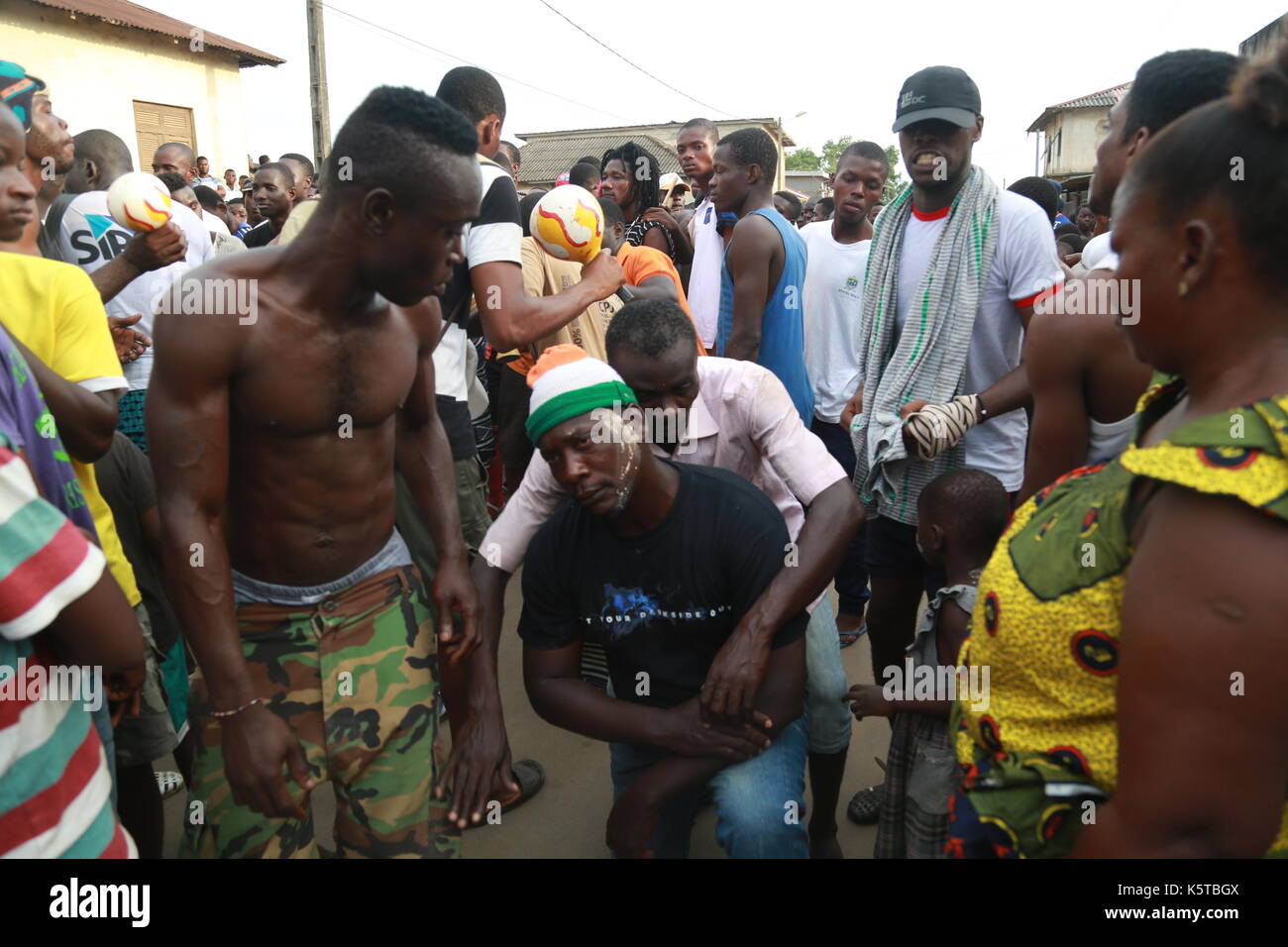 Ivory-Coast traditional party celebration Stock Photo - Alamy