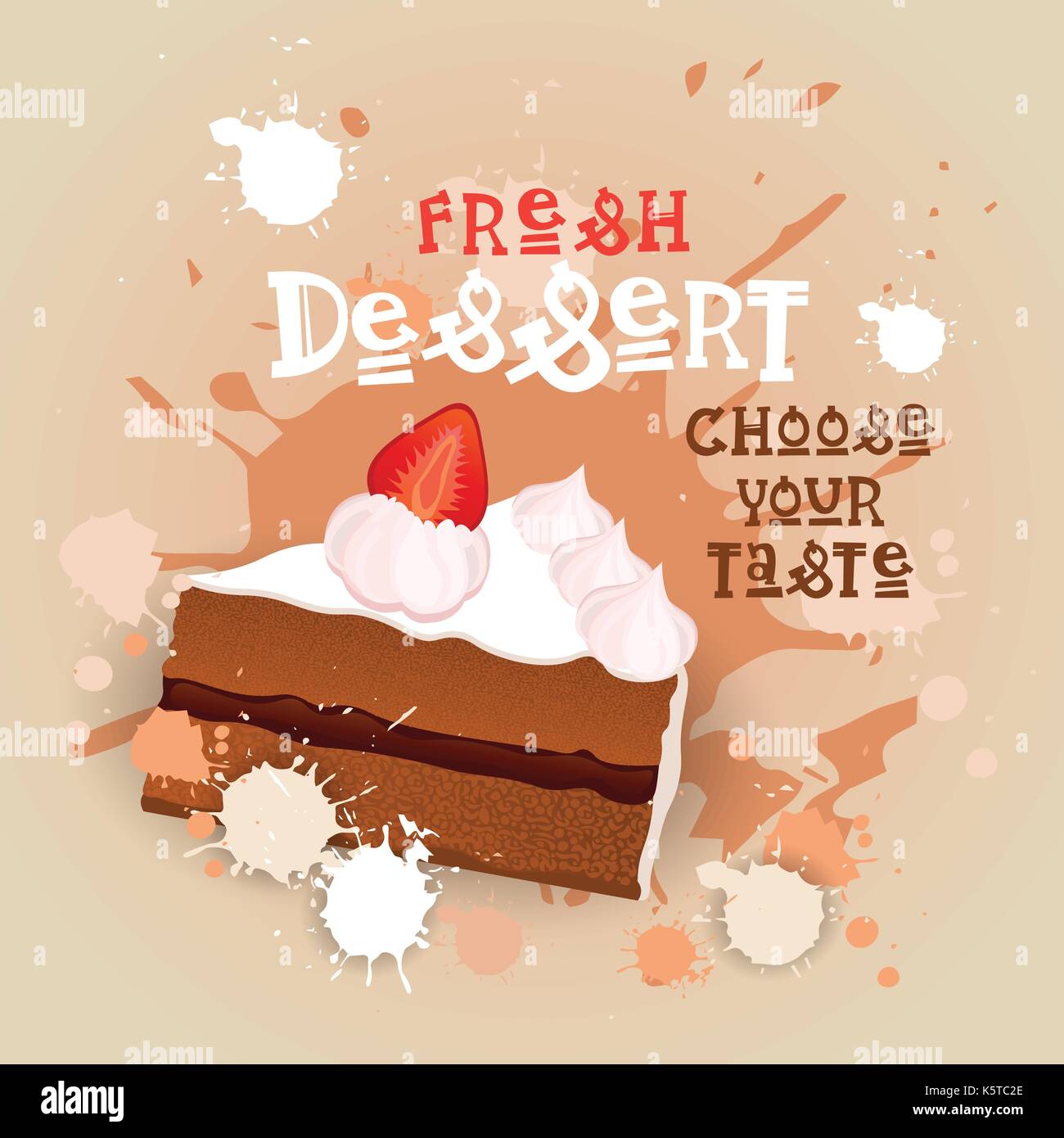 Fresh Dessert Banner Colorful Cake Sweet Beautiful Delicious Food Logo ...