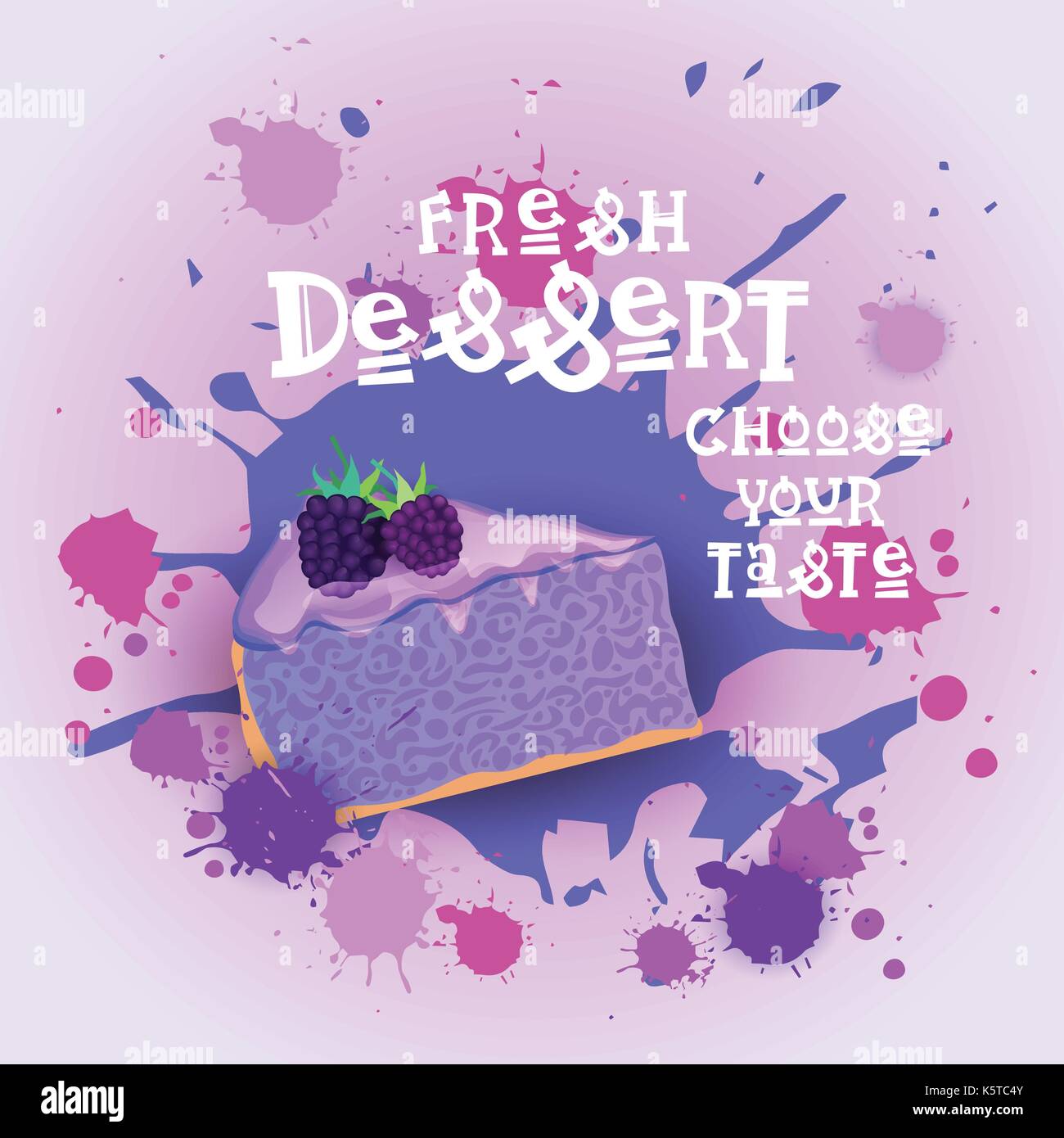 Fresh Dessert Banner Colorful Cake Sweet Beautiful Delicious Food Logo ...