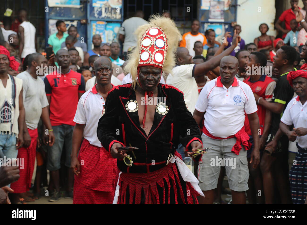 Ivory-Coast traditional party celebration Stock Photo - Alamy