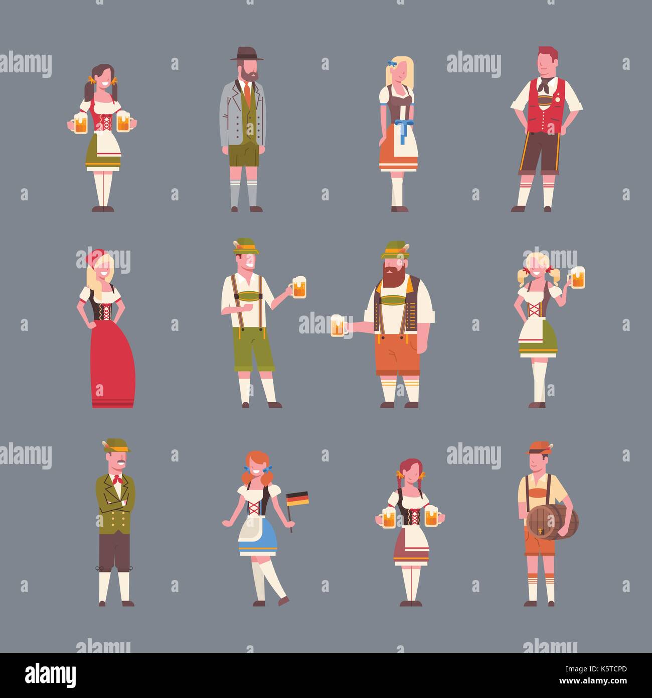Girl german restaurant Stock Vector Images - Alamy
