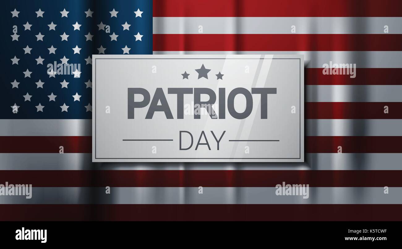 National USA Patriot Day United States Holiday Flag Banner Stock Vector ...