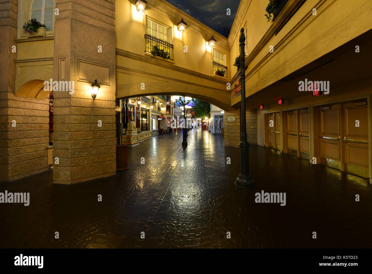 The inside of the Paris Hotel in Las Vegas Stock Photo - Alamy
