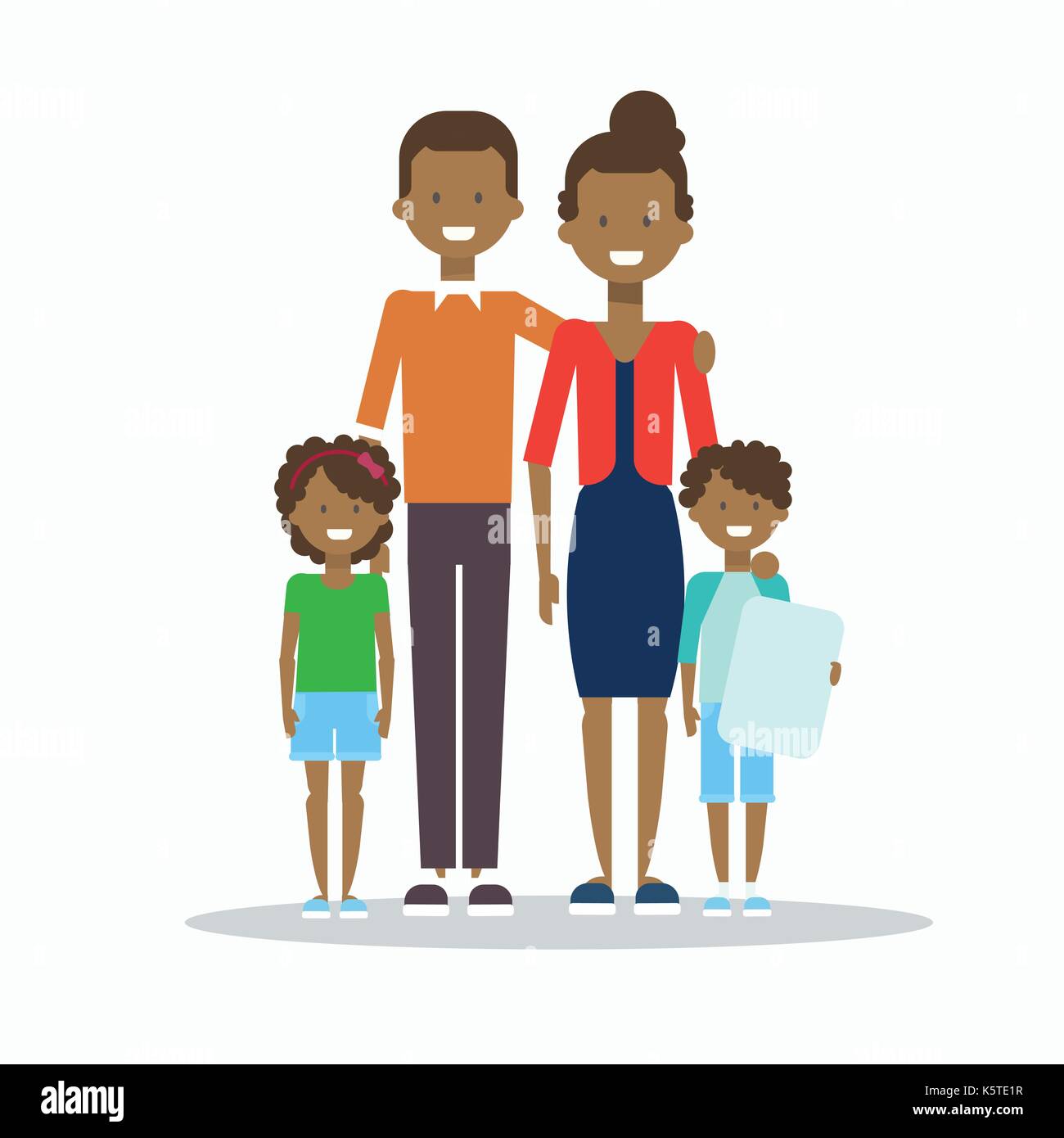 Happy Black Family Clipart