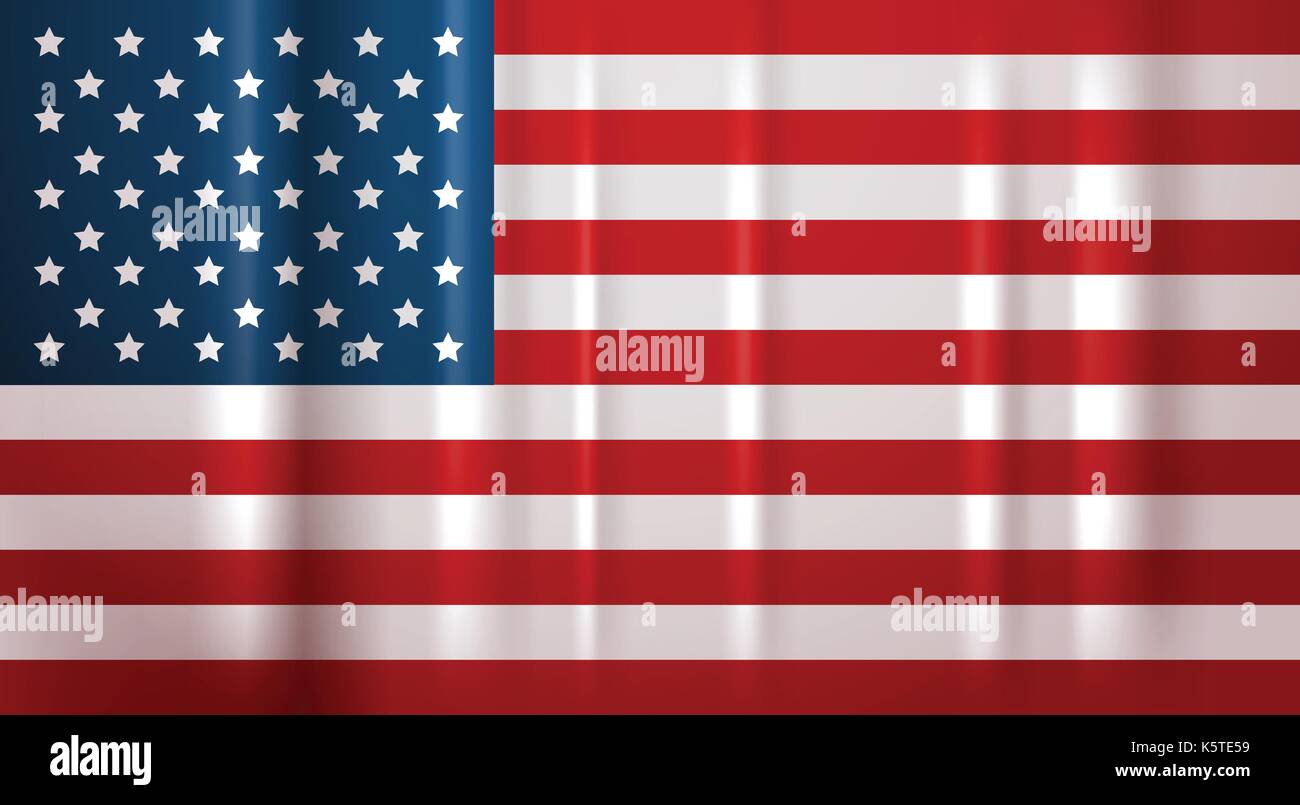 USA Flag National Symbol United States Of America Banner Stock Vector ...