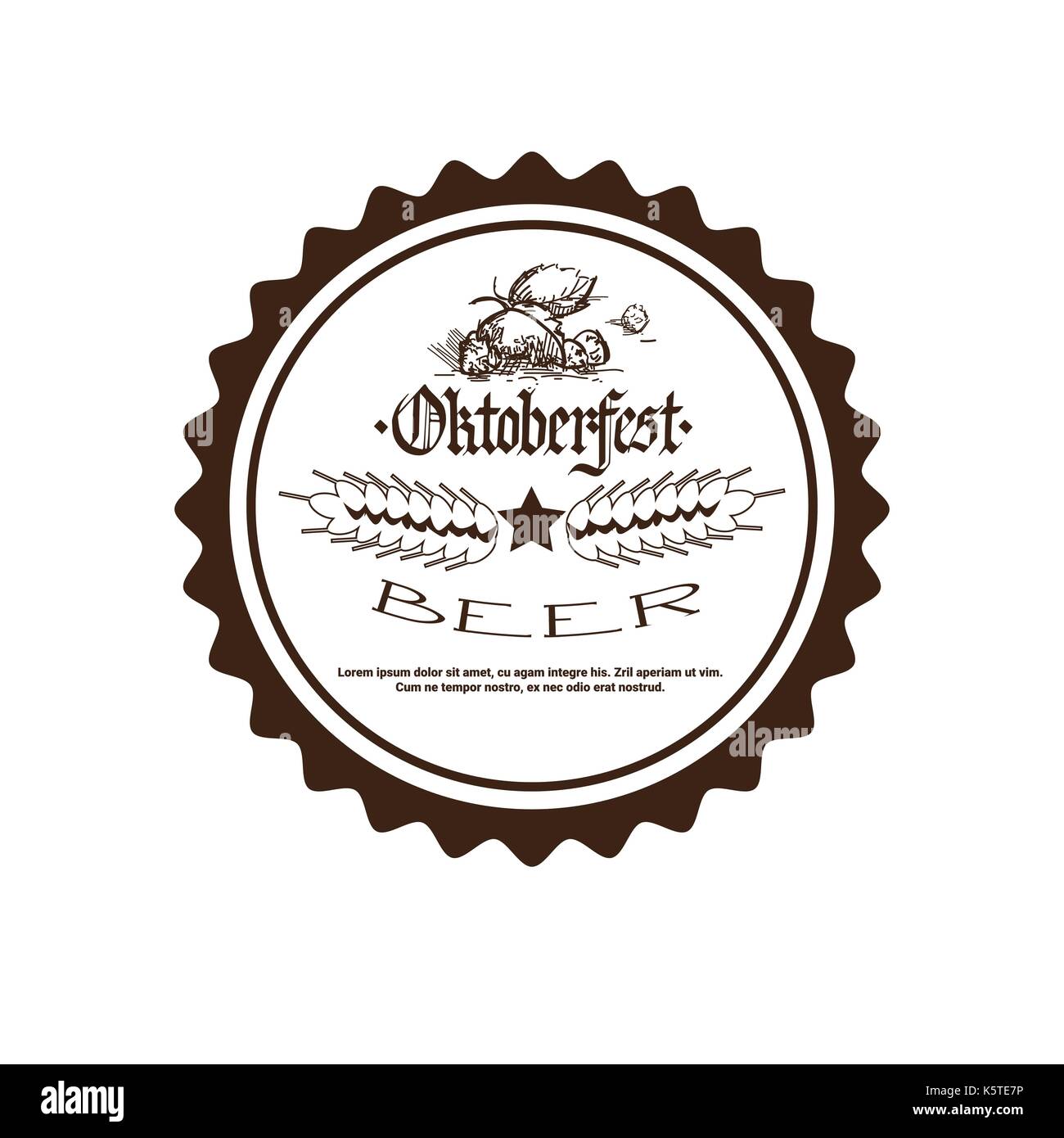 Oktoberfest Beer Festival Logo Holiday Decoration Posters Design Stock ...