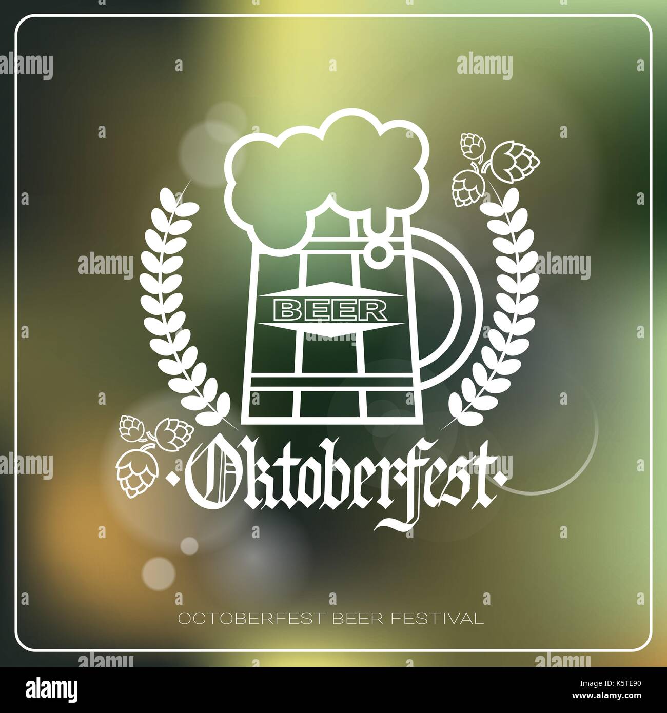 Oktoberfest Beer Festival Logo Holiday Decoration Poster Design Stock ...