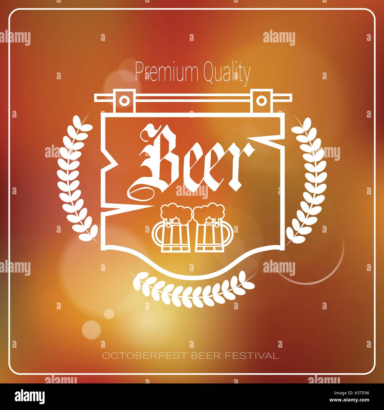 Oktoberfest Beer Festival Logo Holiday Decoration Poster Design Stock ...