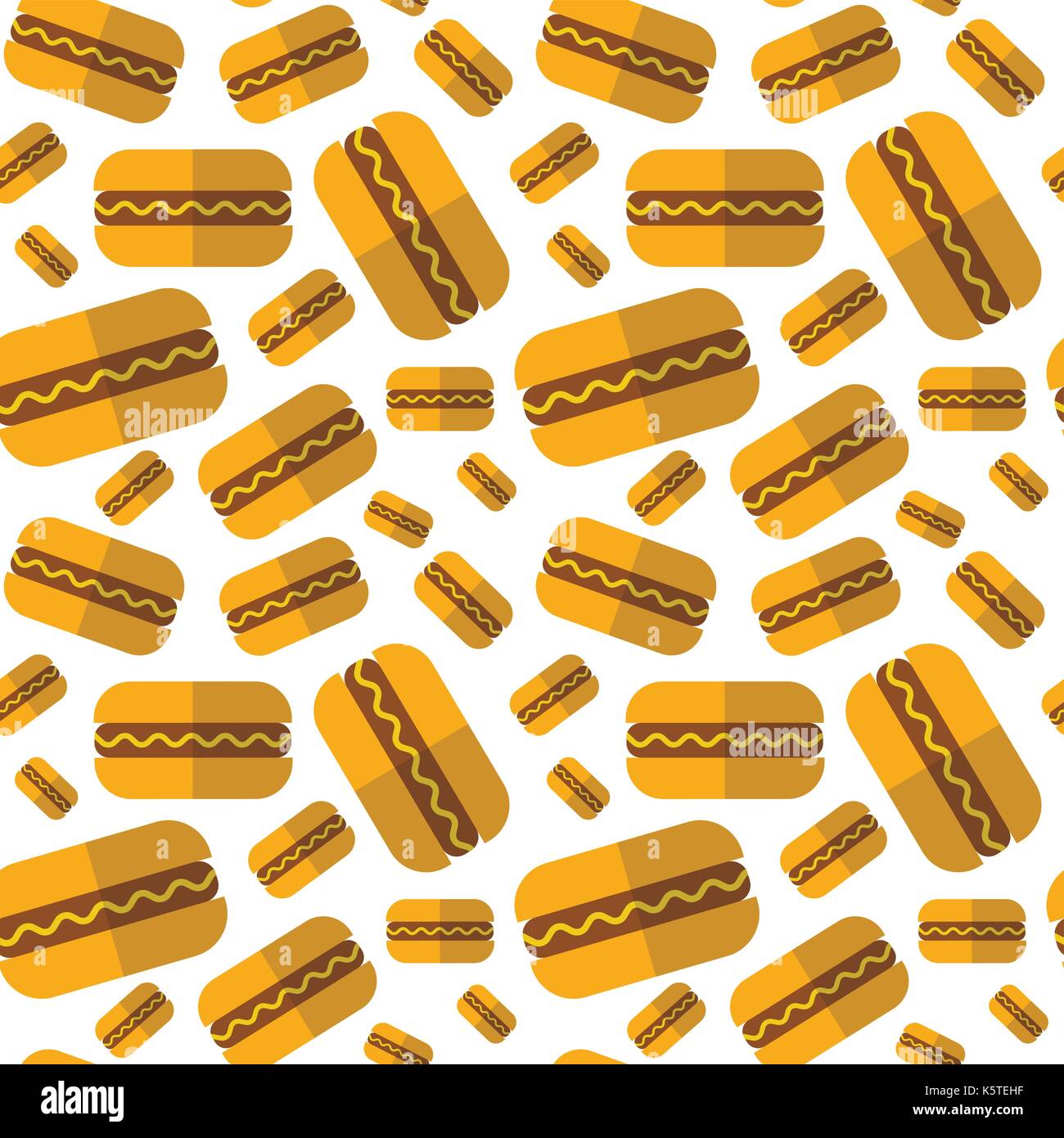 Seamless Pattern Hot Dogs Ornament Oktoberfest Beer Festival Holiday ...