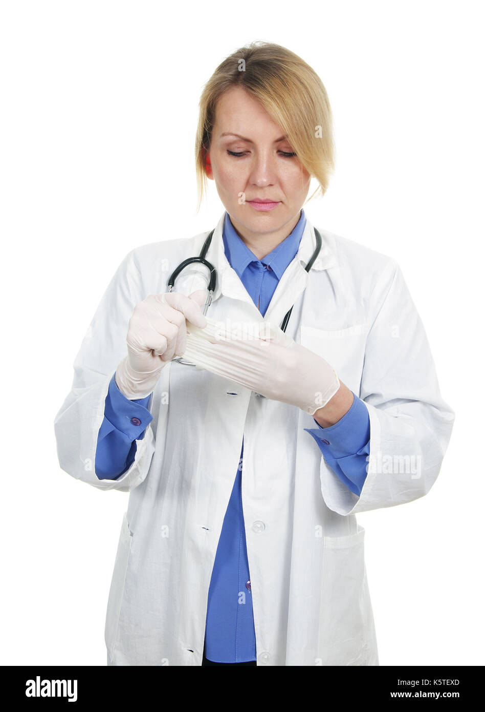 Female blond doctor Stock Photo - Alamy