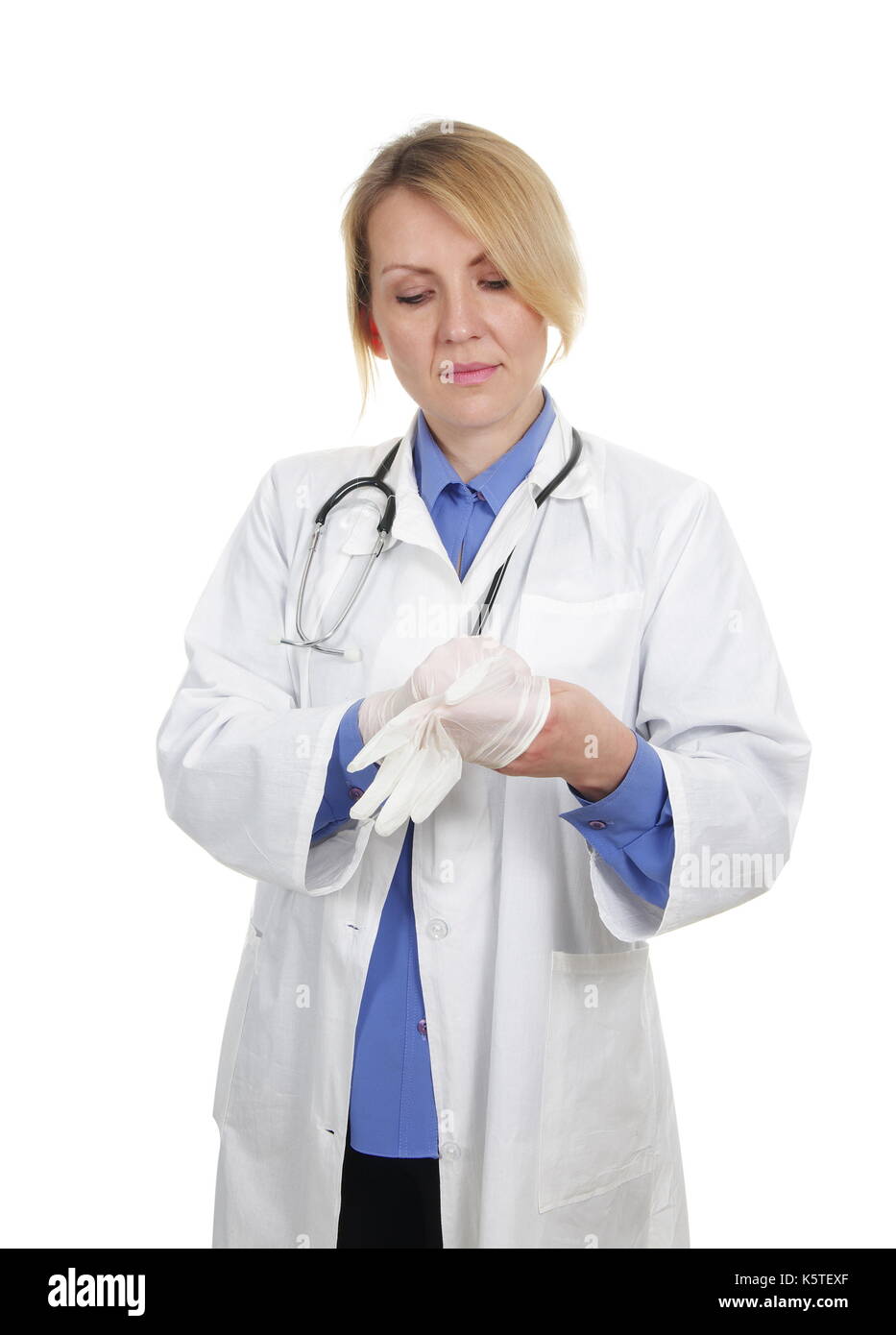 Female blond doctor Stock Photo - Alamy