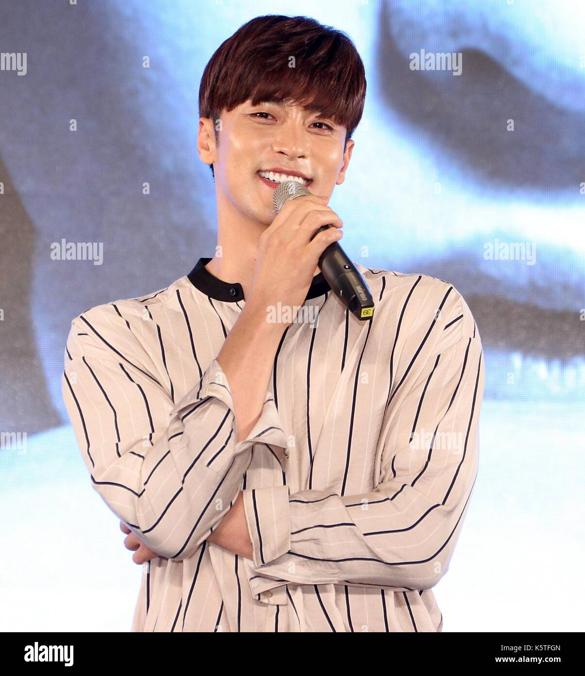 South Korean actor Sung Hoon attends a fan meeting event in Taipei ...